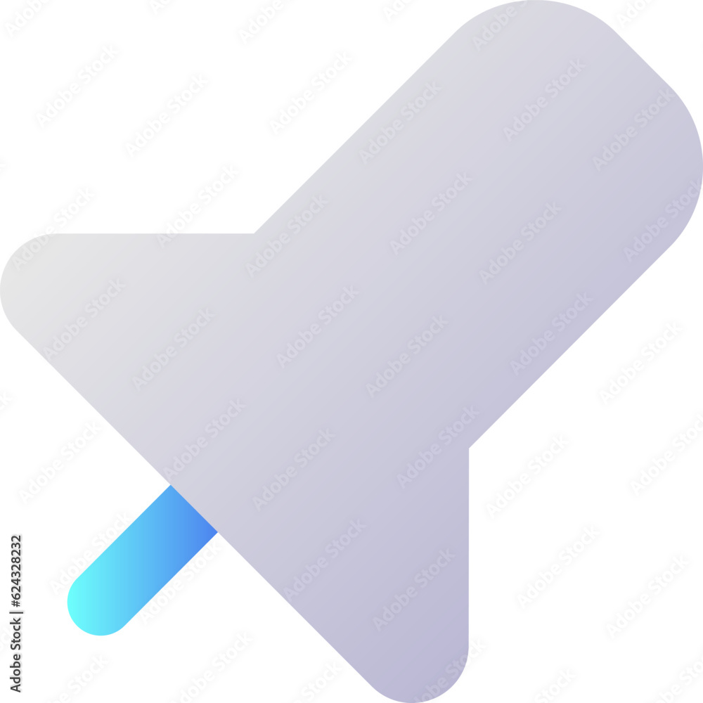 Pin pixel perfect flat gradient two-color ui icon. Messenger feature ...