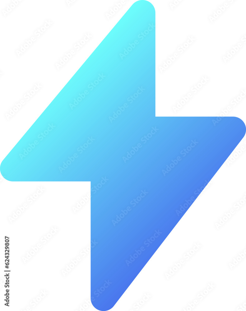 Lightning bolt pixel perfect flat gradient two-color ui icon. Internet ...
