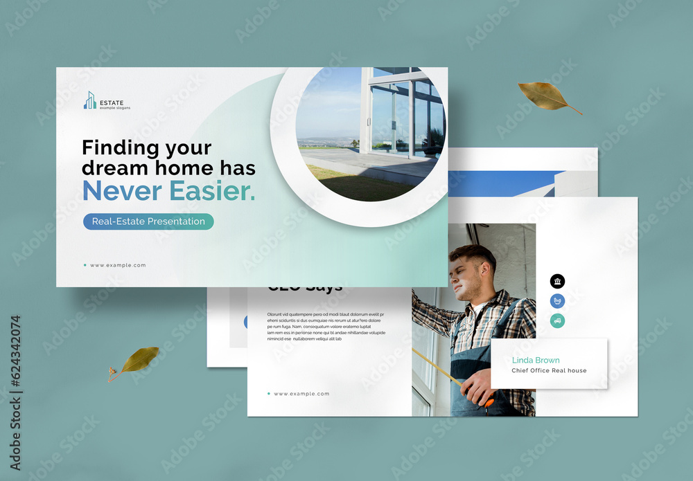 Real Estate Presentation Layout Stock Template | Adobe Stock