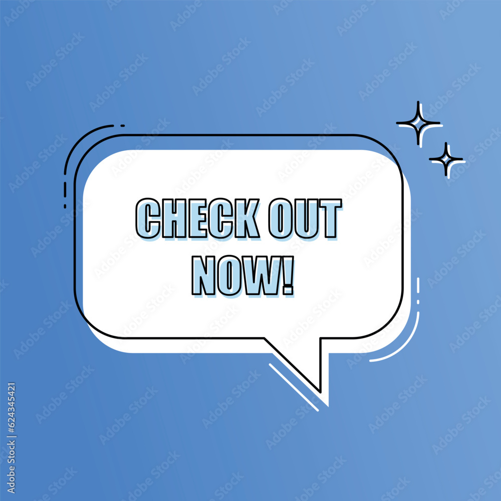 "Check out now" banner for online shop, posts, advertisement, sales ...