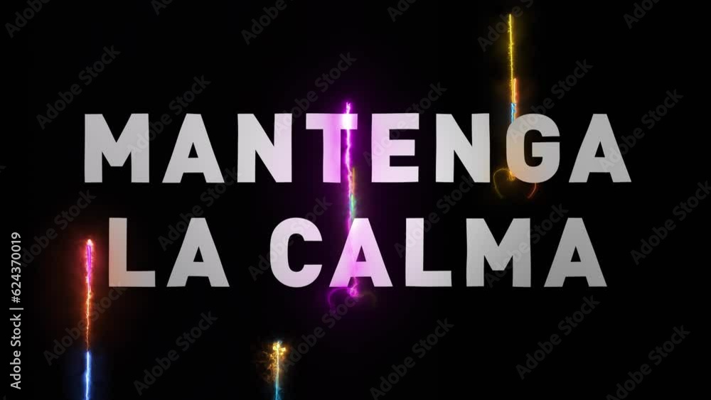 Repeating splash screen with the words KEEP CALM in Spanish. Endlessly ...