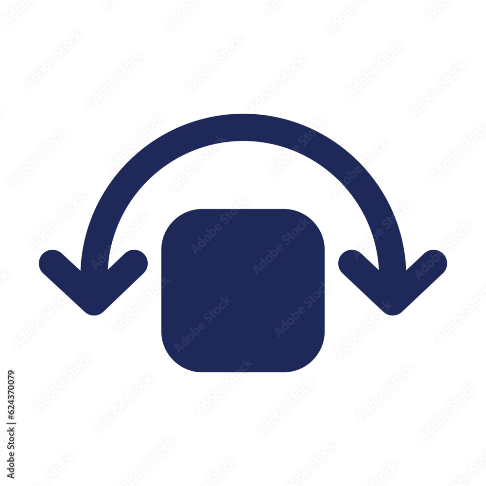 Wobble animation black pixel perfect solid ui icon. Video effect ...