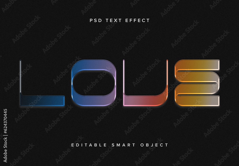 Colourful Metallic Text Effect Mockup Stock Template | Adobe Stock