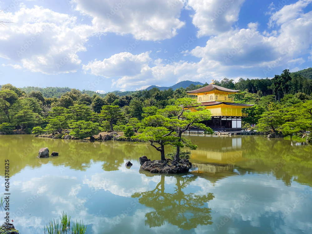 Kinkaku-ji Temple in Kyoto, Golden Pavilion. Japanese golden temple ...