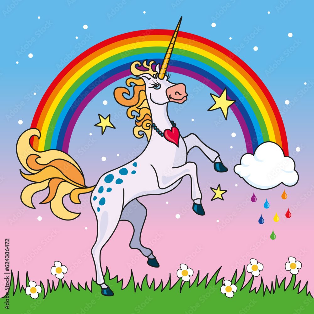 Le concept de l’enfance et l’animal fantastique avec le symbole d’une ...