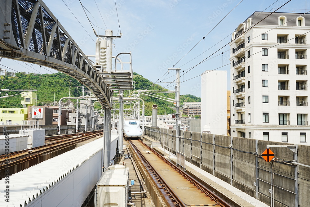 JR Kyushu, Shinkansen N700, Bullet Train, Sakura in Japan - 日本 JR九州 九州 ...