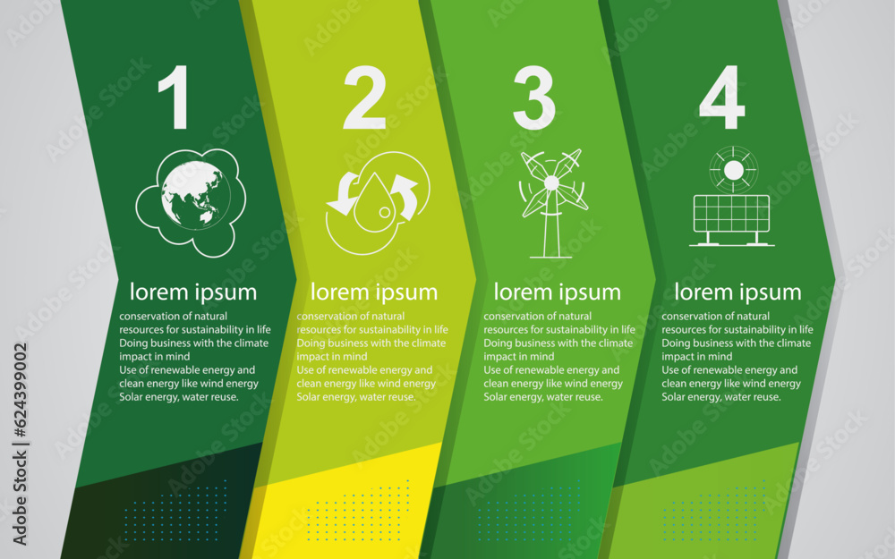 4 Step Environmental Care Template, graphic templates, infographic ...