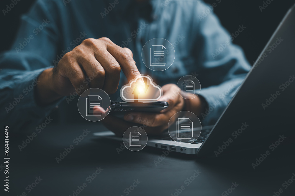 Streamlined Business Processes Man Utilizing A Mobile Document