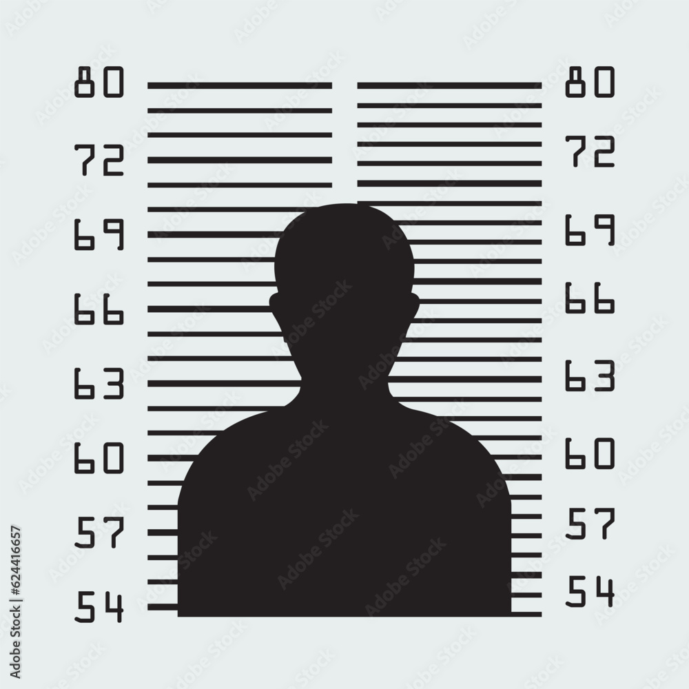 mugshot design cartoon vector design illustration Stock Vector | Adobe ...
