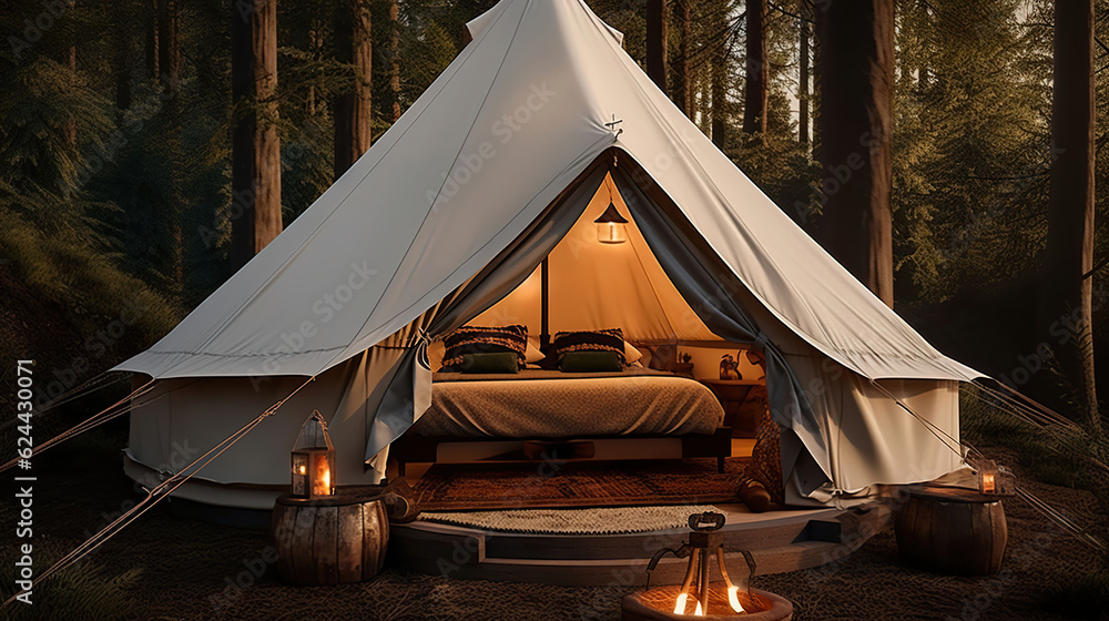 Luxurious camping experience, this campsite design could include ...