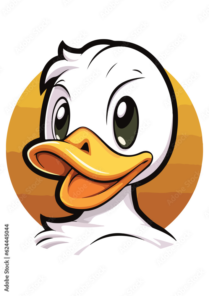 cute white duck vector,duck print,duck sticker,animal prints,eps file ...