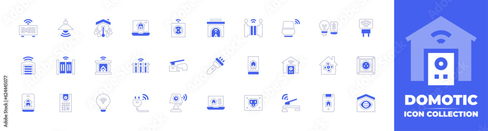 Domotic icon collection. Duotone style line stroke and bold. Vector ...