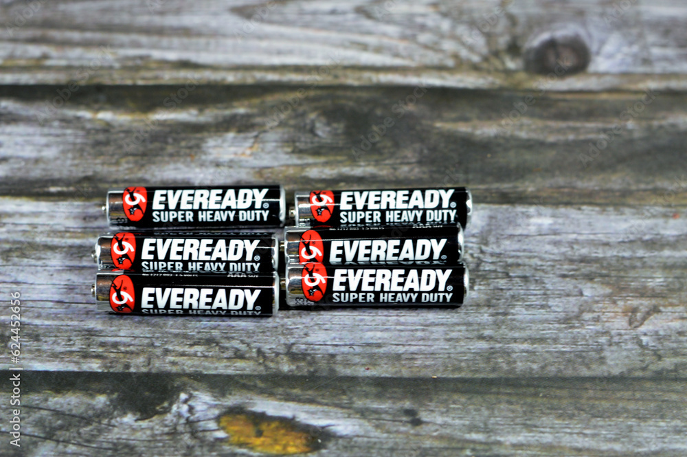 Cairo, Egypt, July 9 2023: Eveready super heavy duty longer lasting ...