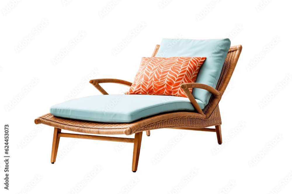 Outdoor Lounge Chair Isolated on Transparent Background. AI Stock Photo ...