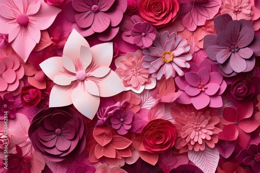 Un background de patterns de fleur roses et rouge. Stock Photo | Adobe ...