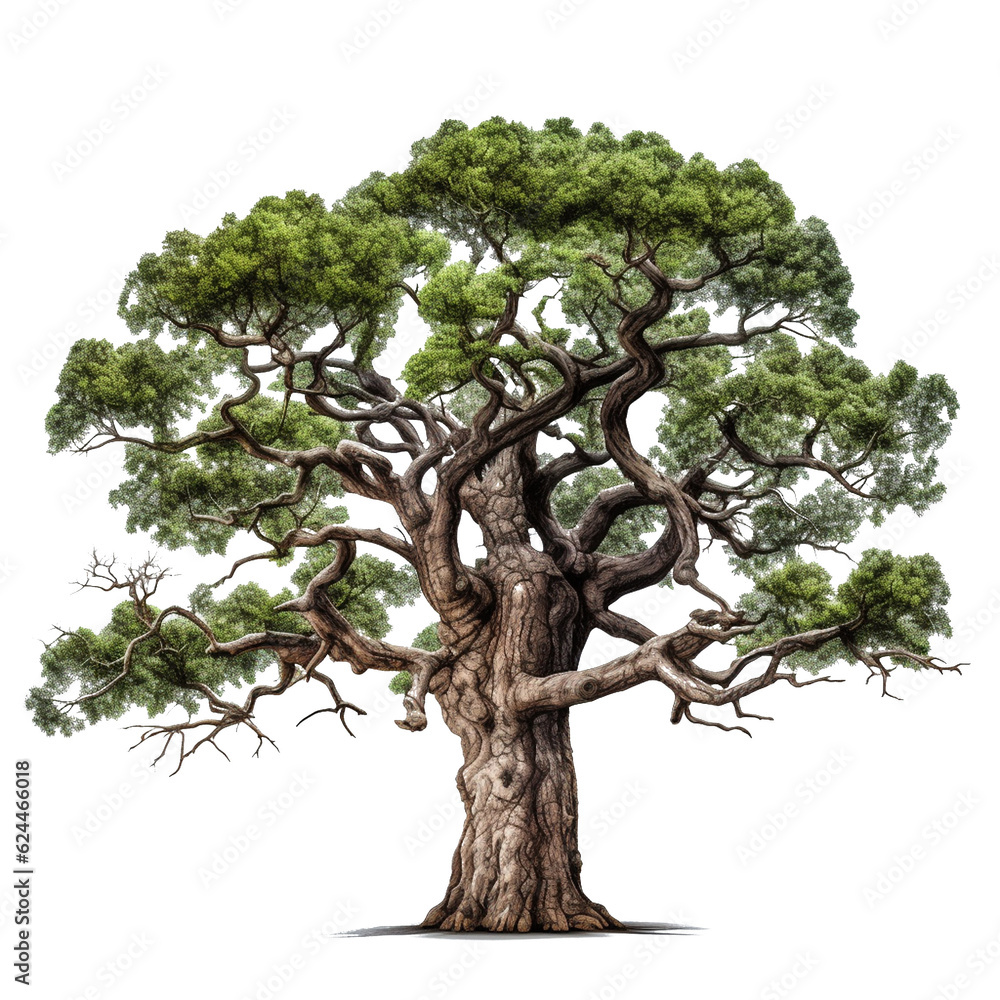 beautiful tree on a transparent background for decorating the project ...