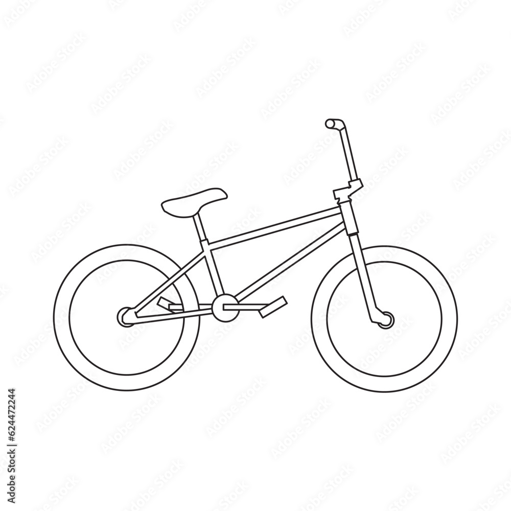 Icon of bmx bike. Vector illustration of white logo icon bmx bike ...