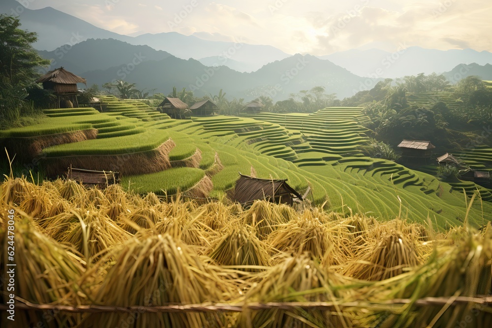 Rice field valley. The process of accelerated maturation of genetically ...