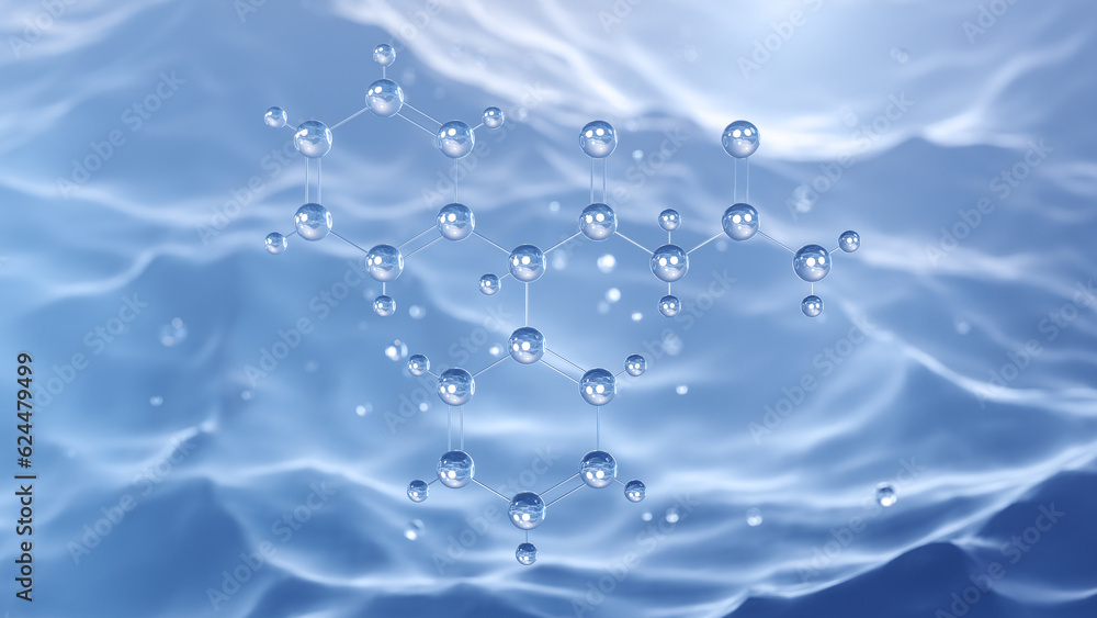 modafinil molecular structure, 3d model molecule, wakefulness-promoting ...