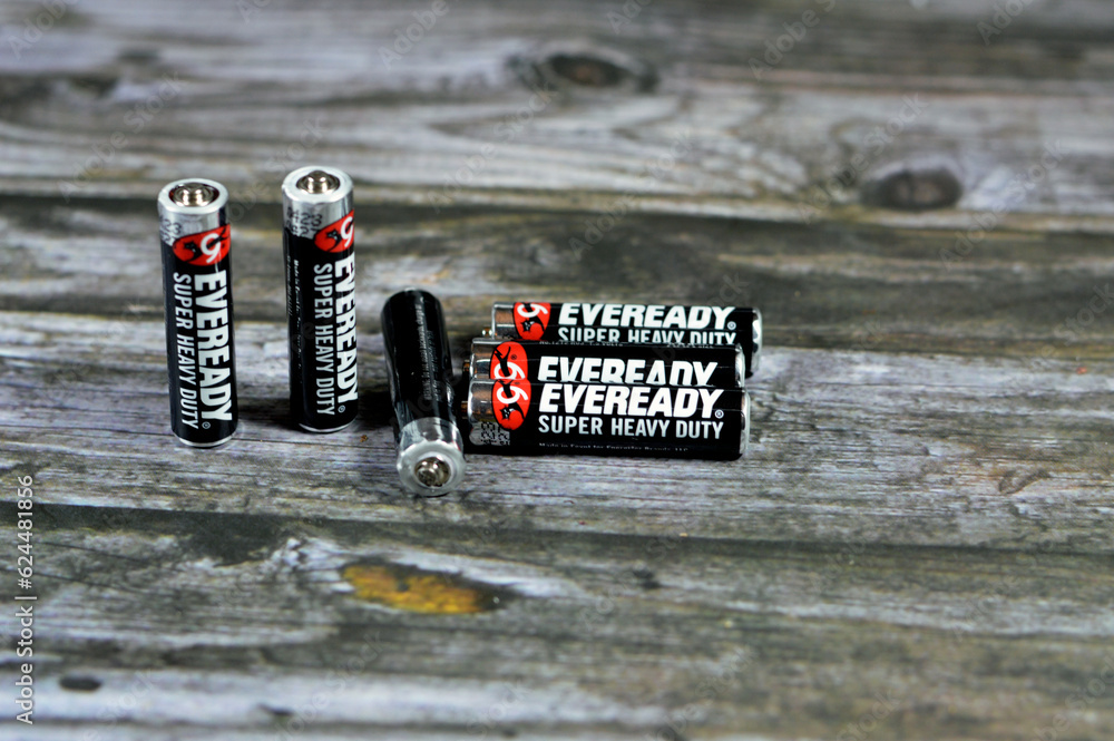 Cairo, Egypt, July 9 2023: Eveready super heavy duty longer lasting ...