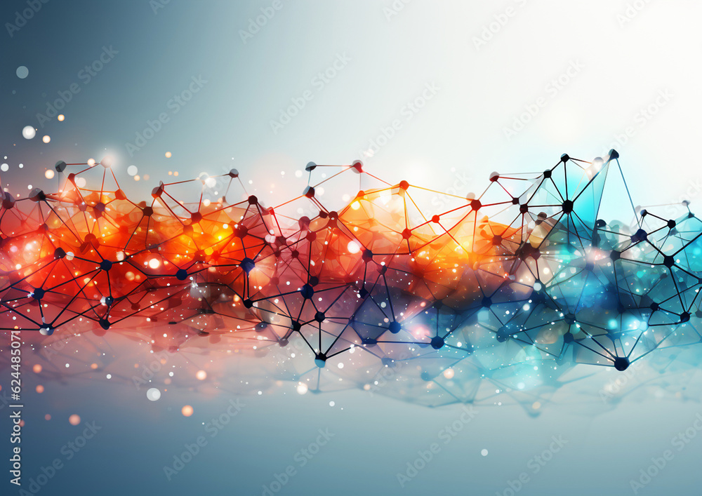 Science background.spot and line.Digital data visualization. Stock ...