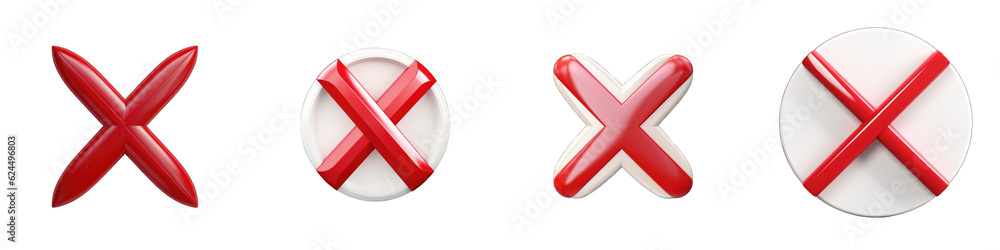 Red Crossmark clipart collection, vector, icons isolated on transparent ...