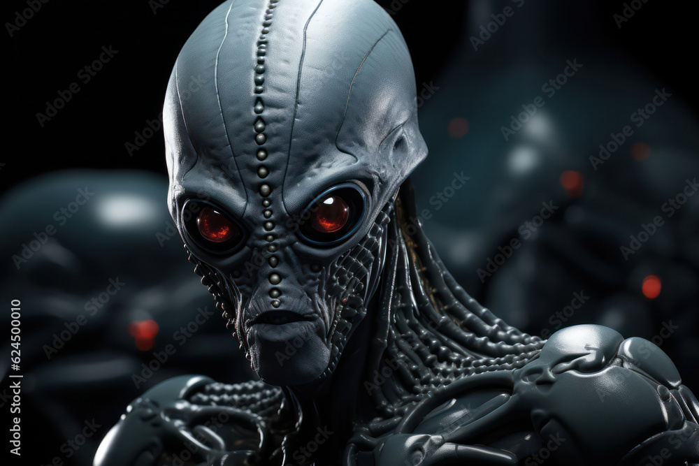 Striking and enigmatic portrayal of a man stepping out of an alien ...