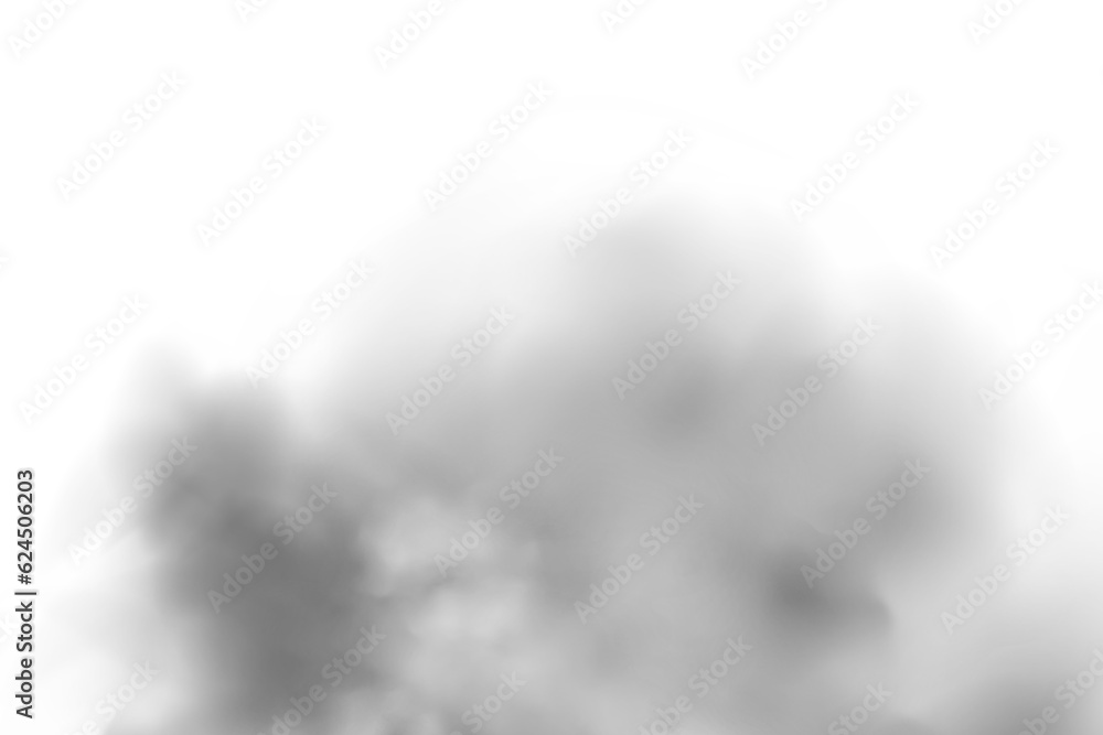Vector fog. Atmosphere mist effect and smoke clouds frame isolated on ...