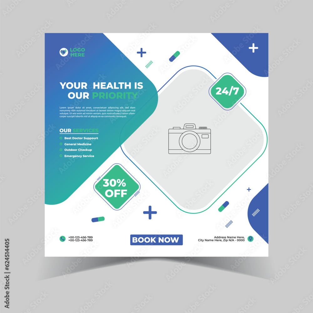 Doctor social media post design. New and unique Doctor social media ...