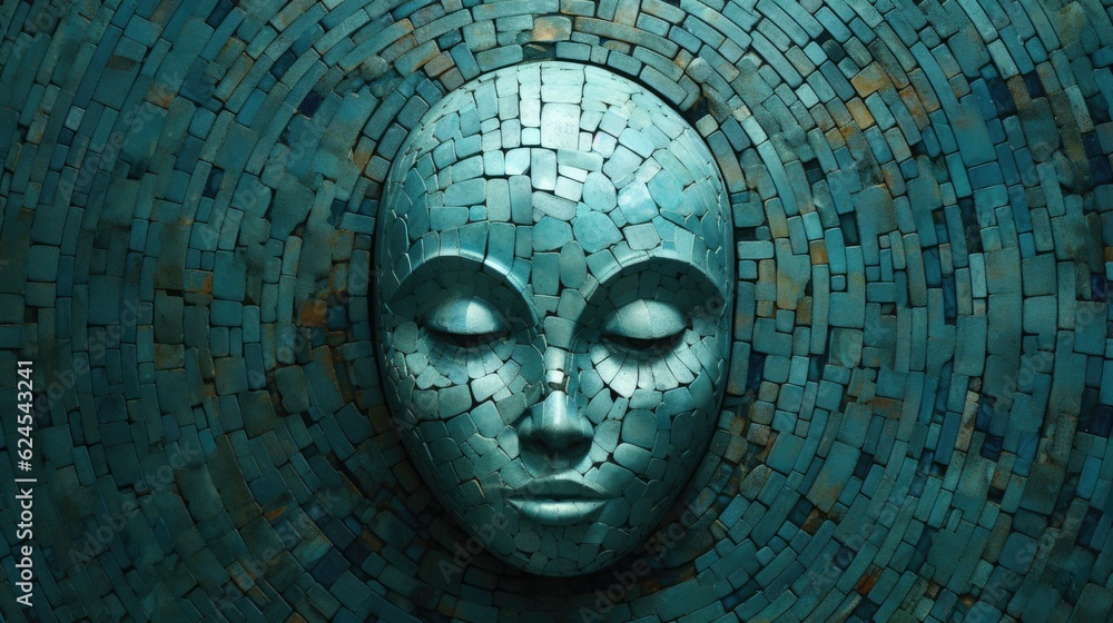 Troubled mind at rest, head filled with spinning thoughts of anxiety ...