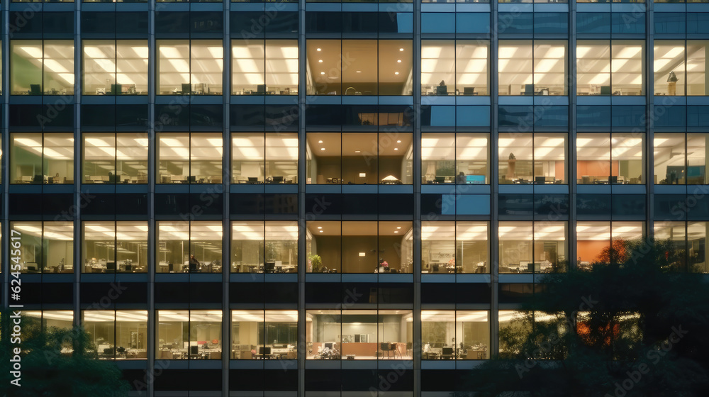 Office building with many window, outside view photo Stock Photo ...