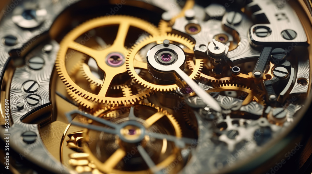 Close-up of a mechanical gears in swiss watch 스톡 사진 | Adobe Stock