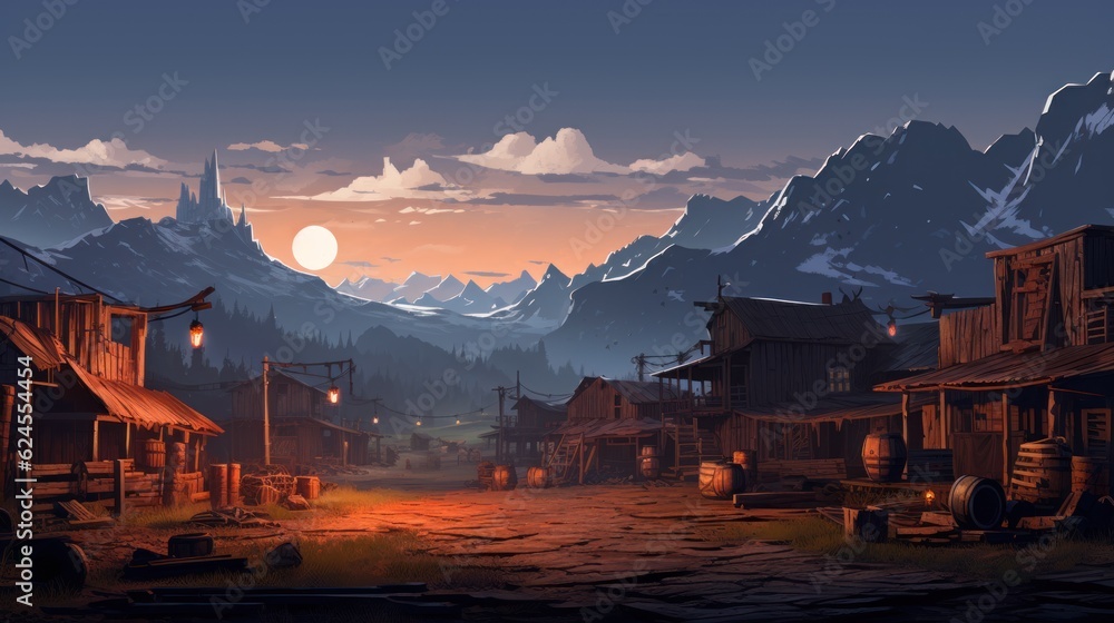 Open World Environment Game Art Stock Photo | Adobe Stock