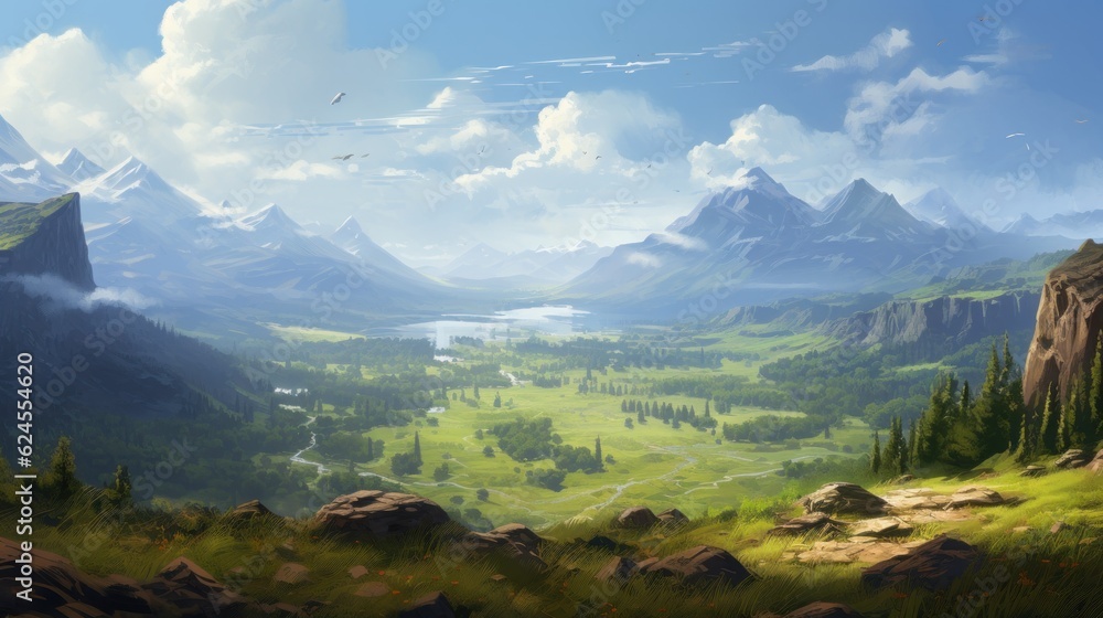 Open World Environment Game Art Stock Photo | Adobe Stock