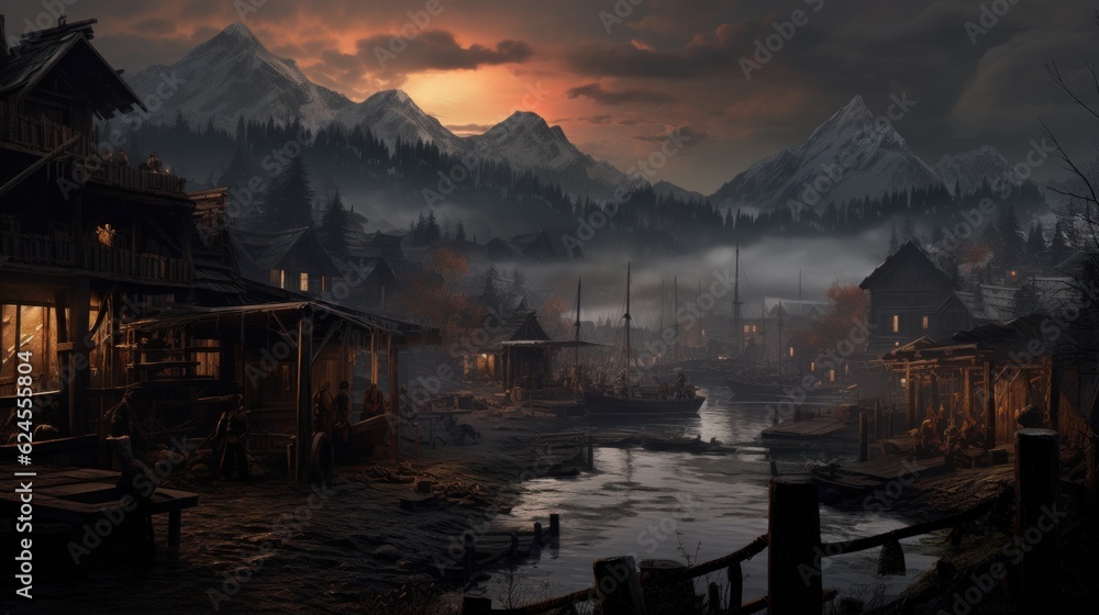 Open World Environment Game Art Stock Photo | Adobe Stock