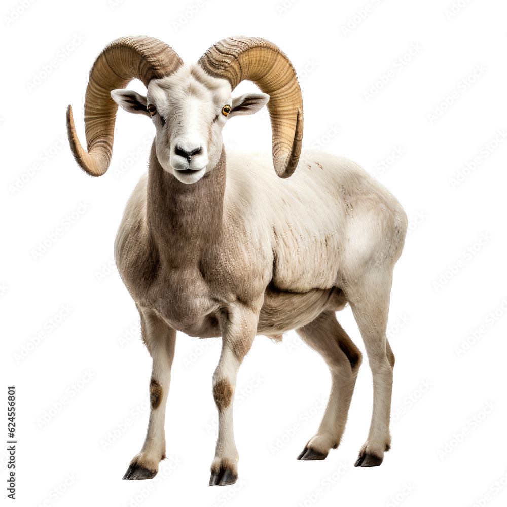 a Dall sheep ram full curl in Wildlife-themed, photorealistic ...