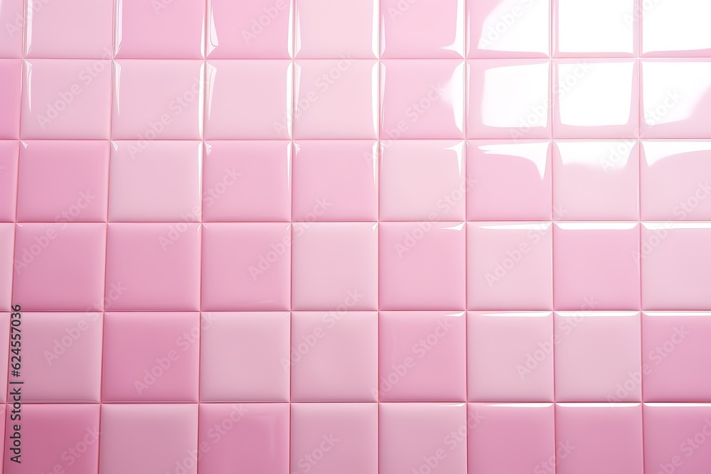 Pink tile wall chequered background bathroom floor texture. Ceramic ...