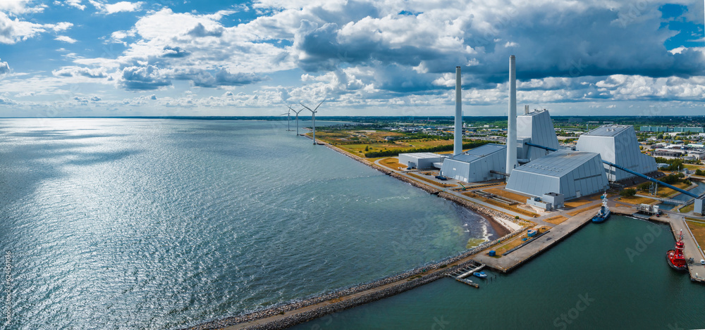 Aerial view of the Power station. One of the most beautiful and eco ...