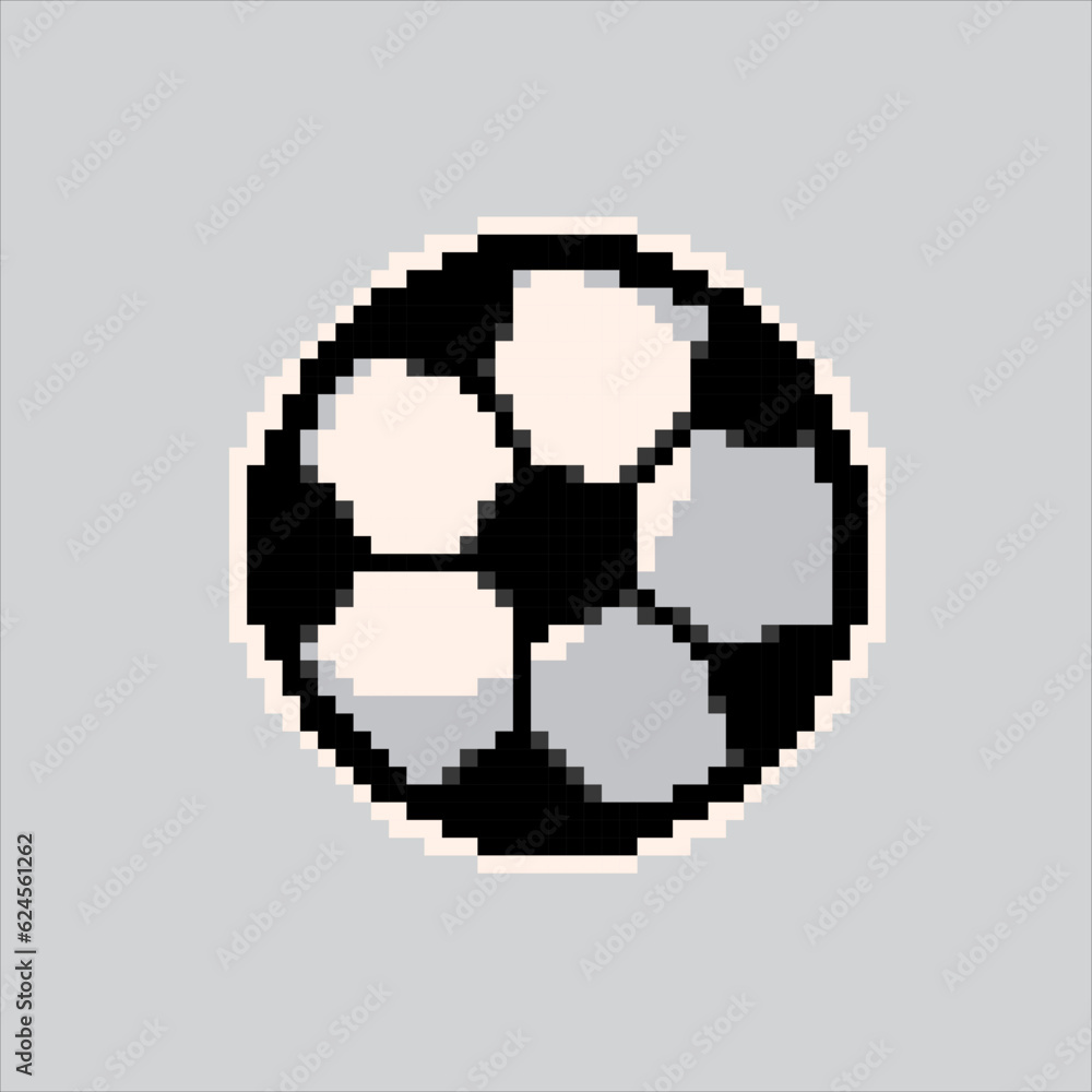 Pixel art illustration Soccer Ball. Pixelated Soccer Ball. Soccer Ball ...