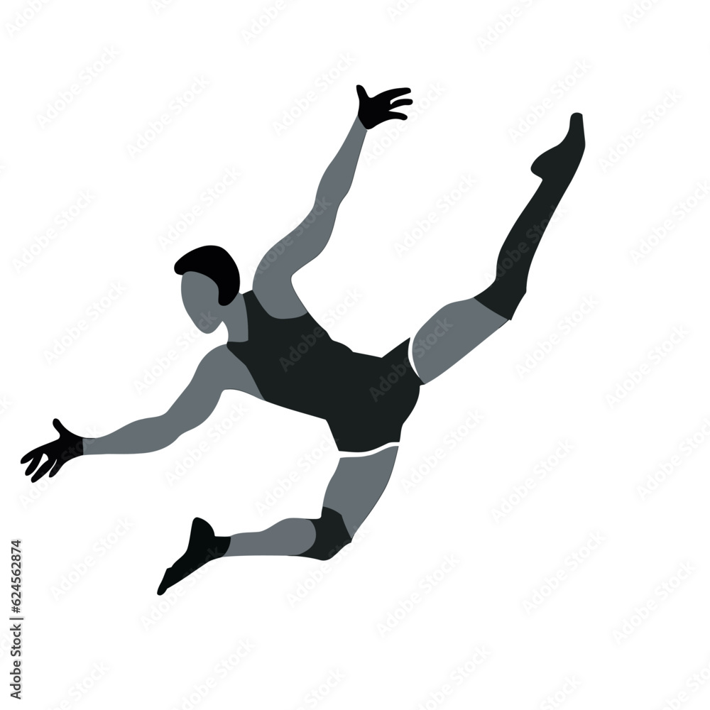 Vector of a Male Gymnast, Agile Gymnast Graphic for Gymnastics and ...