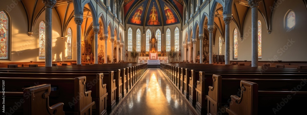 The chapel's towering spires pierce the sky, funeral background ...