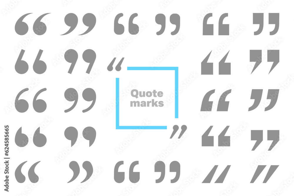 Simple quotation set of various shapes Stock Vector | Adobe Stock
