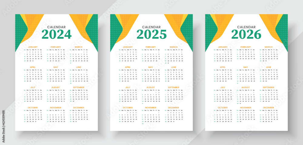 Calendar 2024, calendar 2024 and calendar 2026 week start Sunday ...