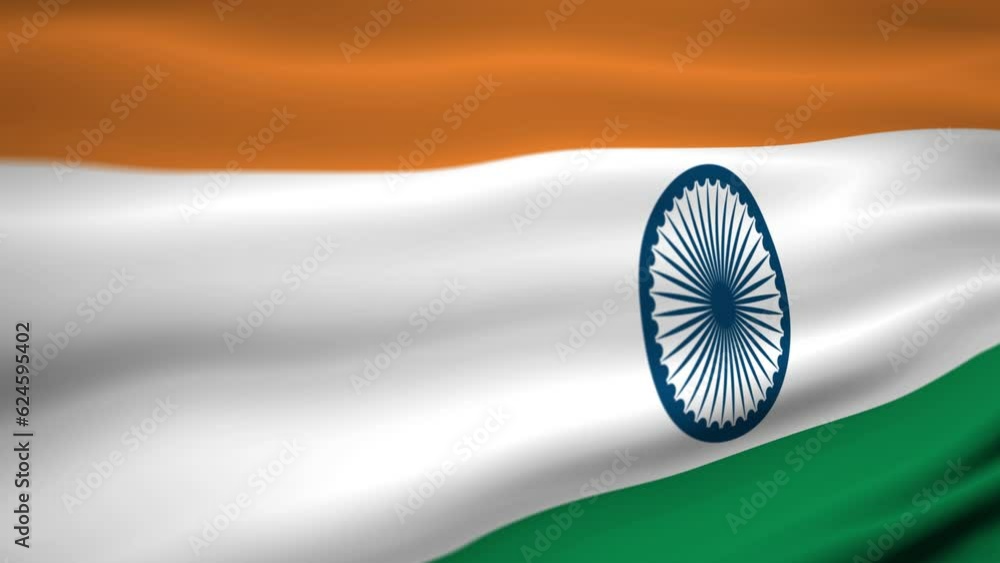 4K animation of india waving flag, fit for video background, graphic ...