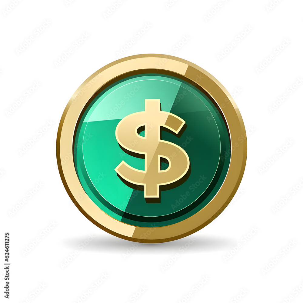 Icon of a dollar sign with a transparent background Generative AI Stock ...