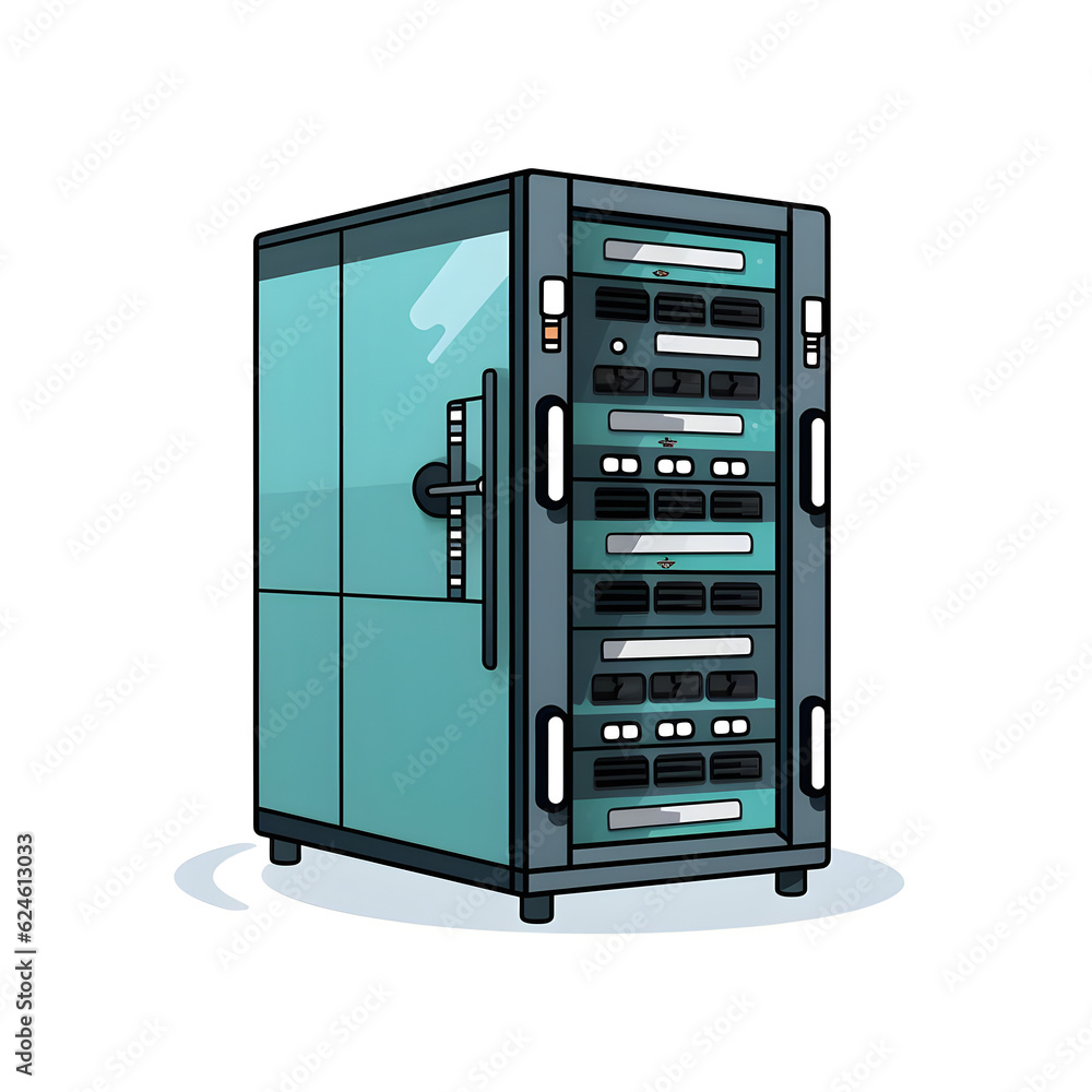 Icon of a server rack with a transparent background Generative AI Stock ...