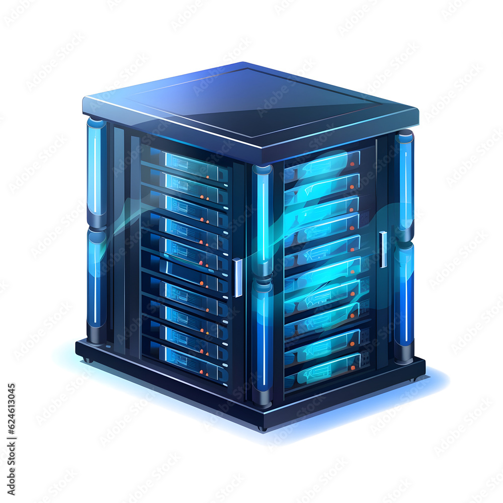 Icon of a server rack with a transparent background Generative AI Stock ...