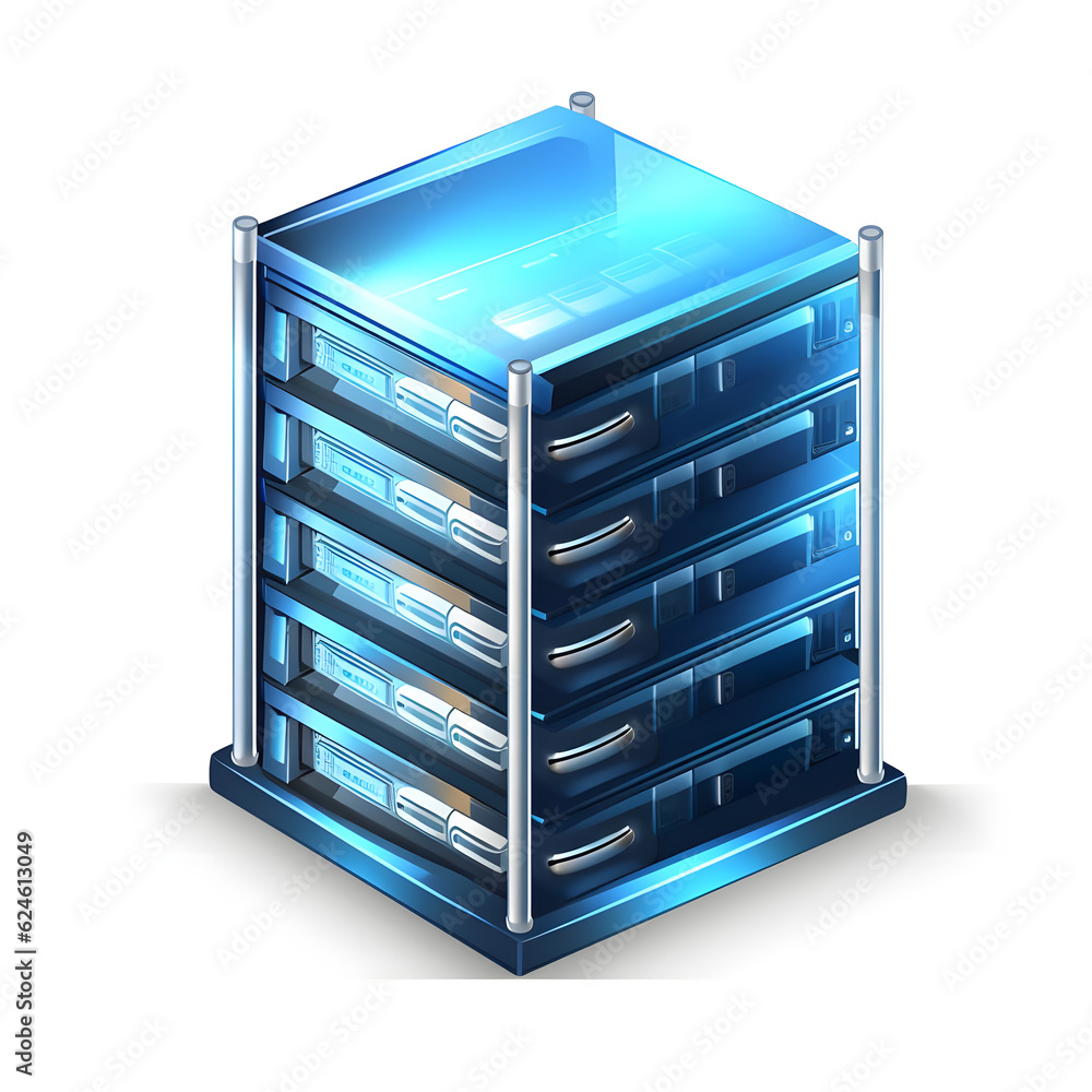 Icon of a server rack with a transparent background Generative AI Stock ...