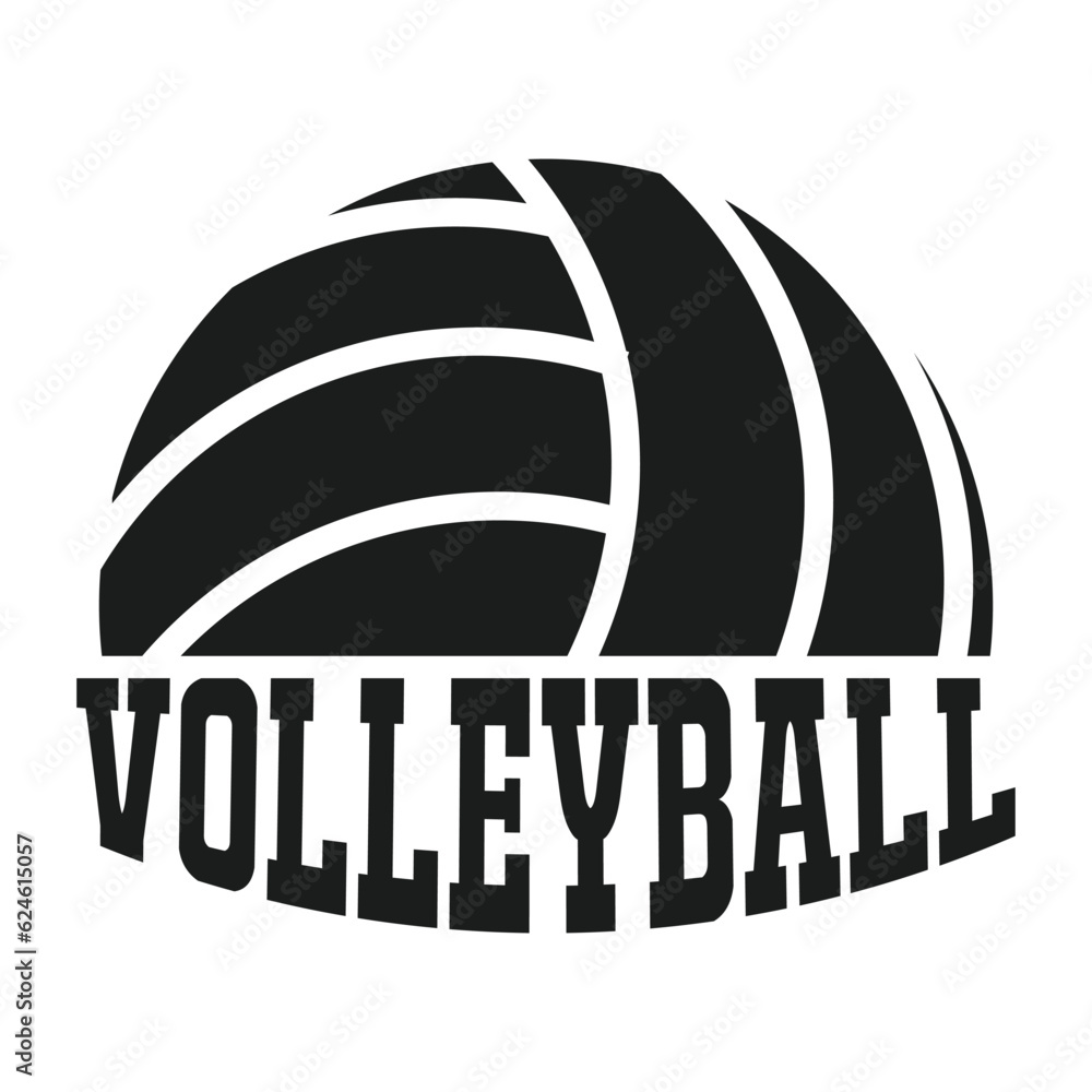 Volleyball silhouette, Volleyball Vector, Volleyball illustration ...