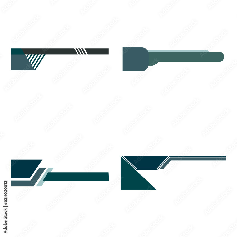 Footer For Letterhead. Abstract geometric background can be used for ...